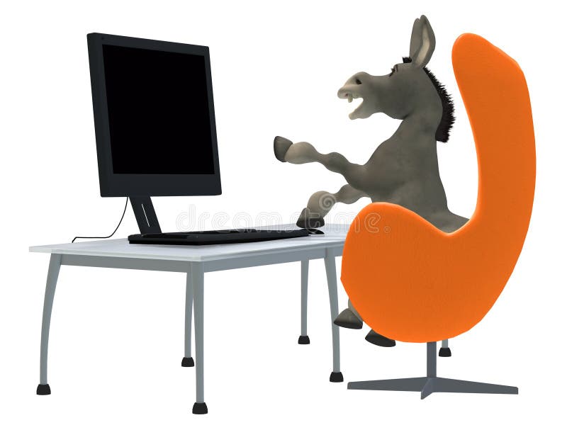 Ignorant Donkey Learning Computer Stock Illustrations – 3 Ignorant ...