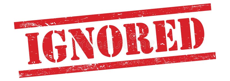 IGNORED Text on Red Grungy Rectangle Stamp Stock Illustration ...