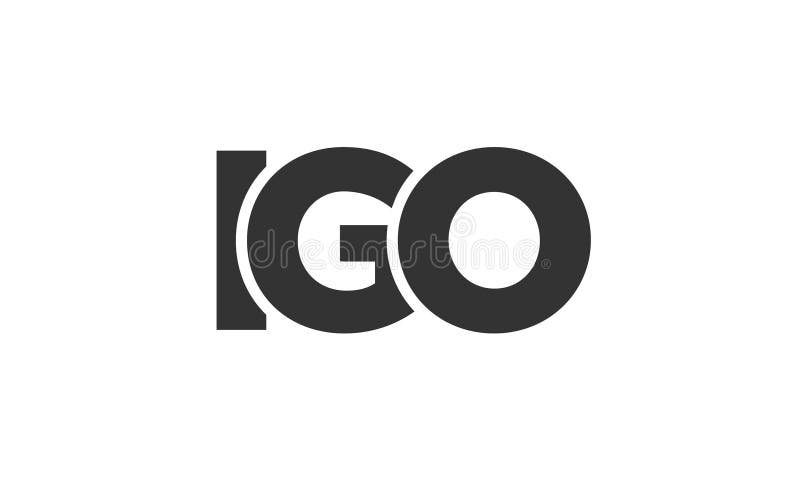 IGO Logo Design Template with Strong and Modern Bold Text. Initial ...
