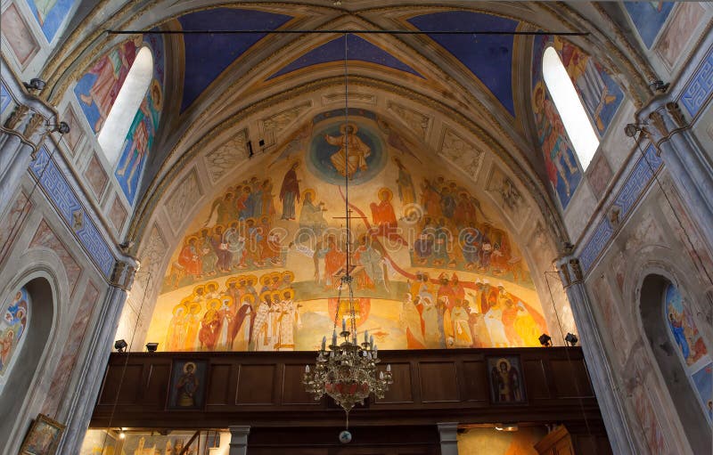 Igreja Grega De Cargese, Corse, França Foto de Stock - Imagem de grego ...