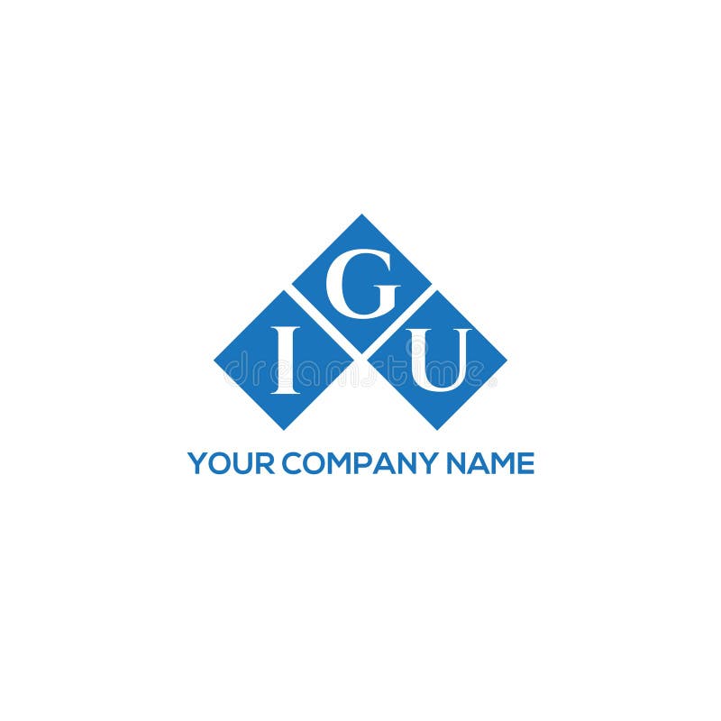 IGU Letter Logo Design on WHITE Background. IGU Creative Initials ...