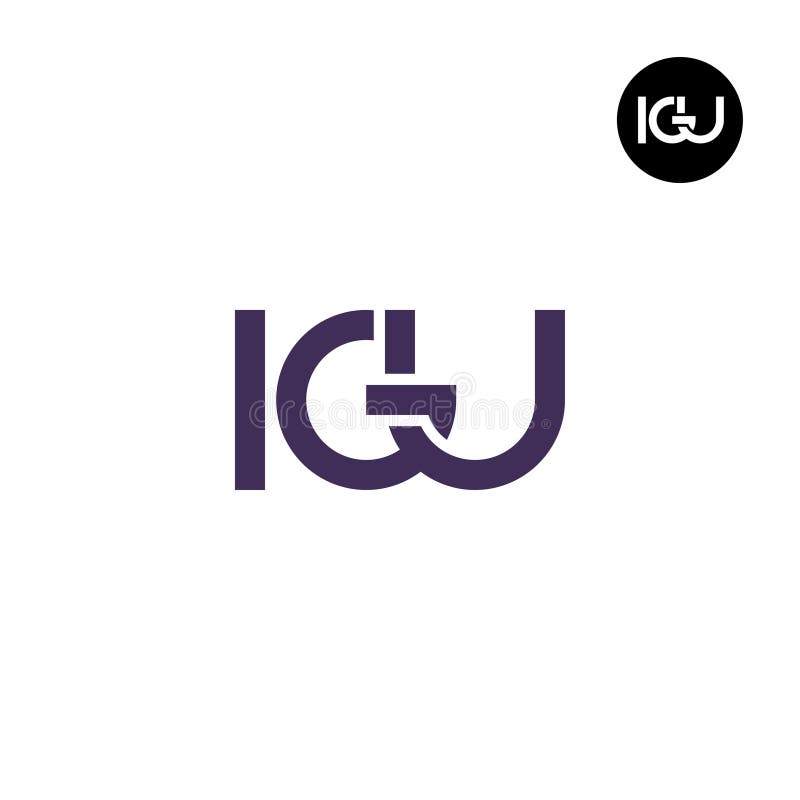 IGU Logo Letter Monogram Design Stock Vector - Illustration of design ...