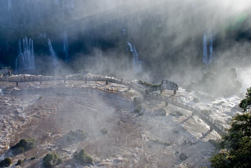 Iguazu Water Falls stock image. Image of rapid, spring - 9274361
