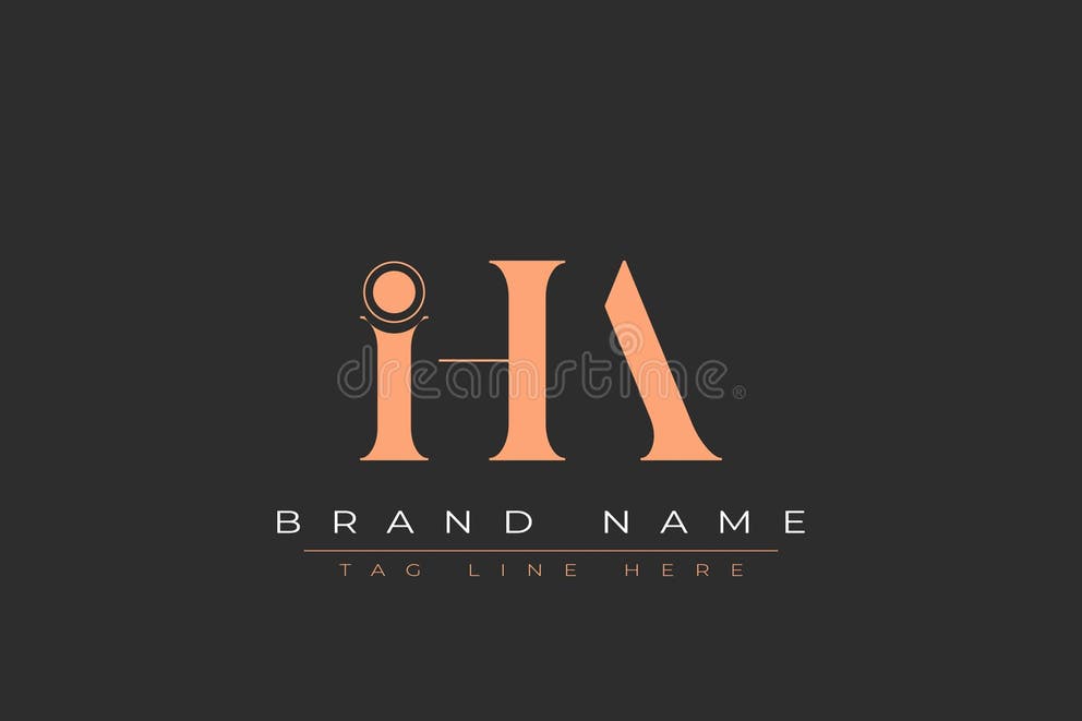 IHA Abstract Letter Logo Design Stock Vector - Illustration of abstract ...