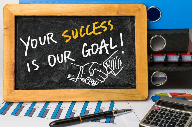 Ihr Erfolg ist unser Ziel stockfoto. Bild von lösung - 43815094