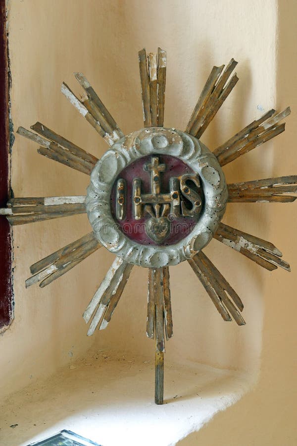 IHS Monogram in the Franciscan Monastery in Krapina, Croatia Stock ...