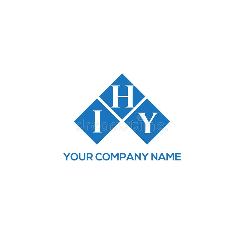 IHY Letter Logo Design on WHITE Background. IHY Creative Initials ...