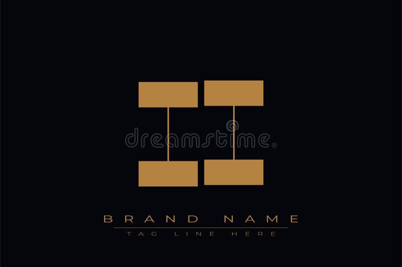 II Initial Letter Logo Design Stock Vector - Illustration of abstract ...