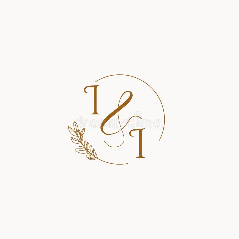 II Initial Wedding Monogram Logo Stock Illustration - Illustration of ...