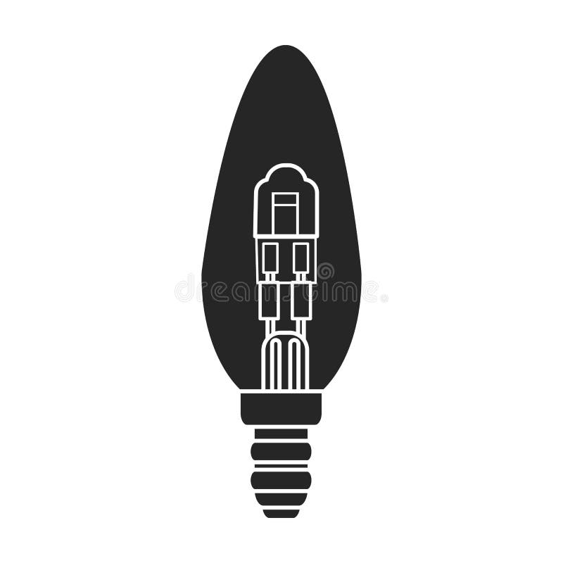 Iight Bulb Vector Icon.Black Vector Icon Isolated on White Background ...