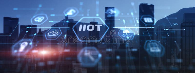 IIOT Industrial Internet of Things Concept. Technology and Business ...
