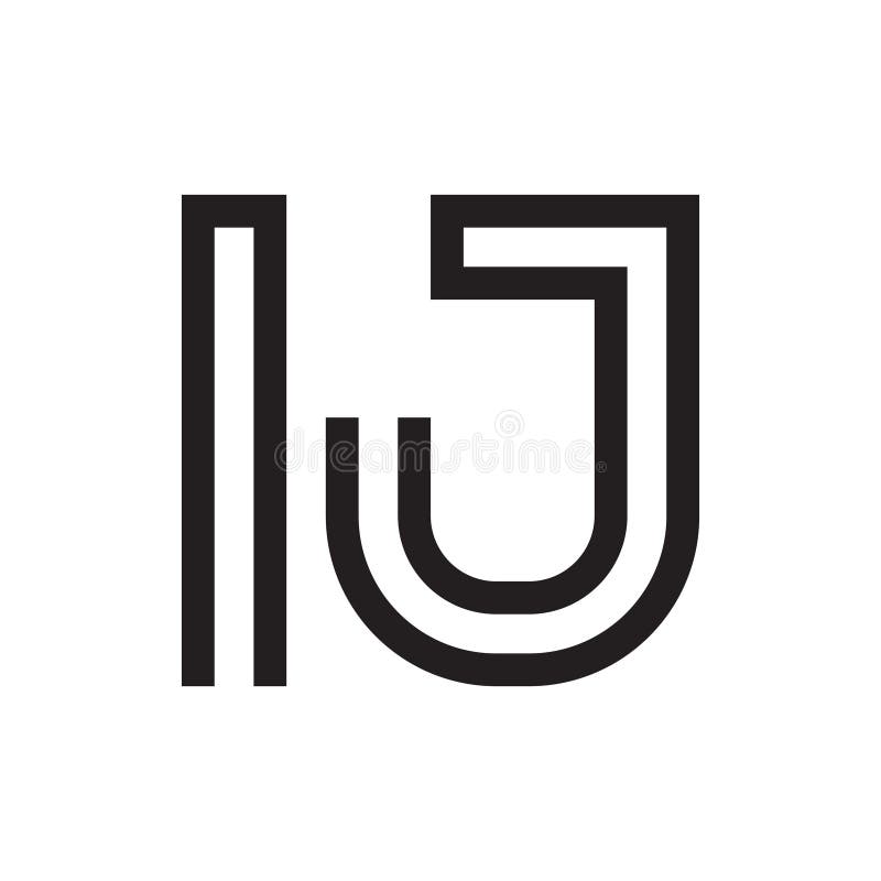 Ij Initial Letter Vector Logo Icon Stock Vector - Illustration of logo ...