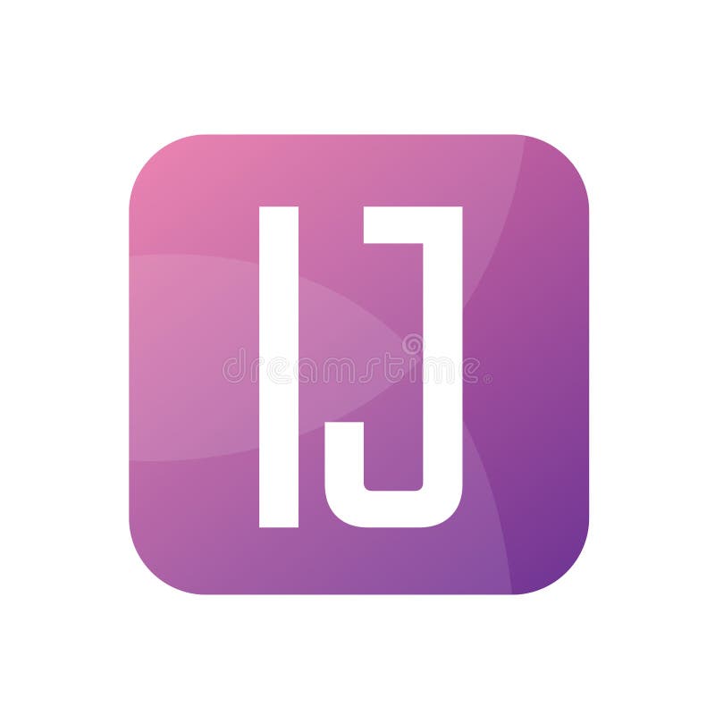 IJ Letter Logo Design with Simple Style Stock Vector - Illustration of ...