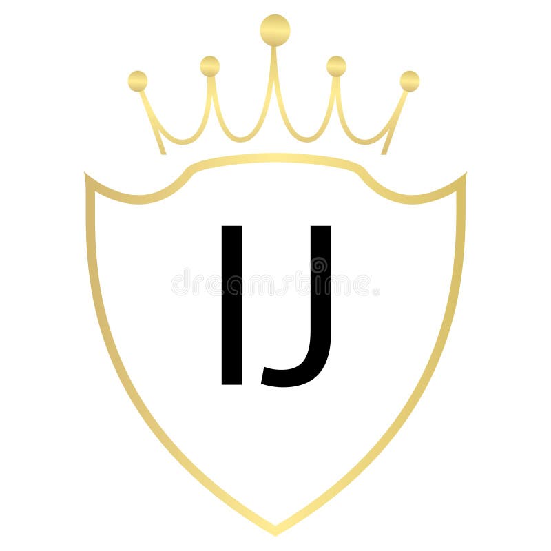 IJ Letter Logo Design with Simple Style Stock Illustration ...