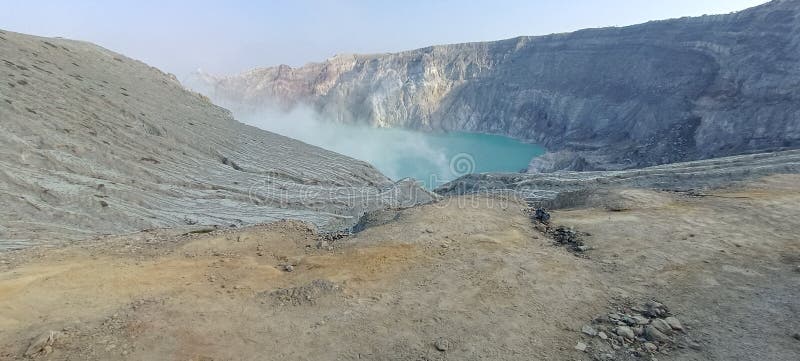 The Ijen Volcano Complex in Mount Ijen, East Java, Indonesia. Stock ...