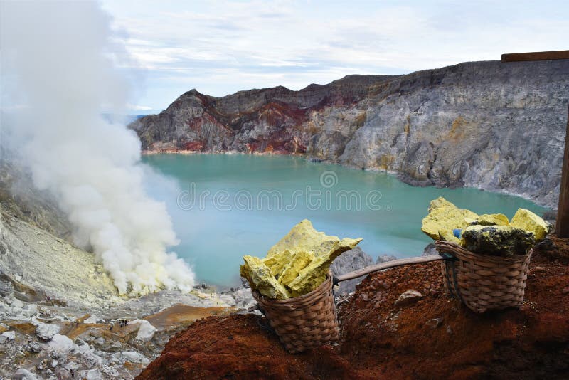 Ijen Volcano, Java, Indonesia Stock Image - Image of volcano, java ...