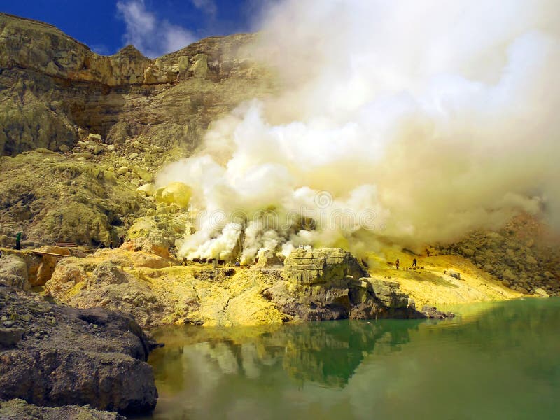 Ijen vulcano stock image. Image of crater, lake, ijen - 30524497
