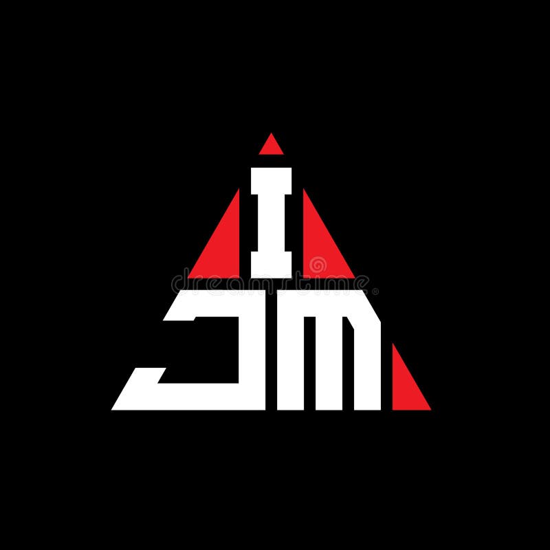 IJM Triangle Letter Logo Design with Triangle Shape. IJM Triangle Logo ...