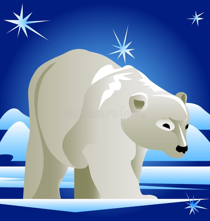 Ijsbeer vector illustratie. Illustration of ijsschol - 12589202