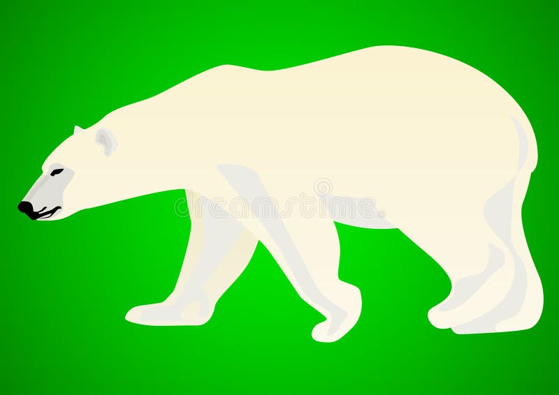 Ijsbeer op een ijsijsschol vector illustratie. Illustration of dier ...