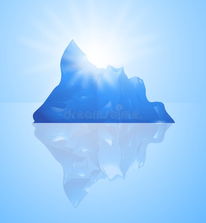 Ijsberg Bij Ochtend - Vector Vector Illustratie - Illustration of ...