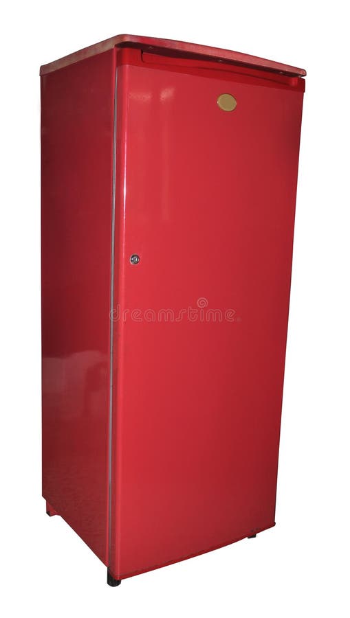 Blauwe retro ijskast stock illustratie. Illustration of chroom - 20127842