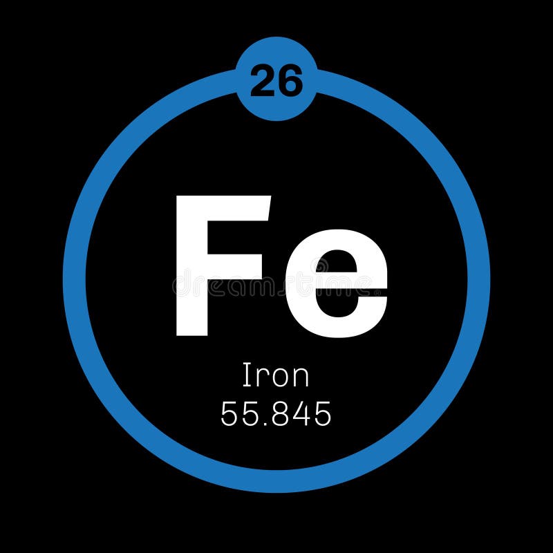 Ijzer chemisch element stock illustratie. Illustratie bestaande uit ...
