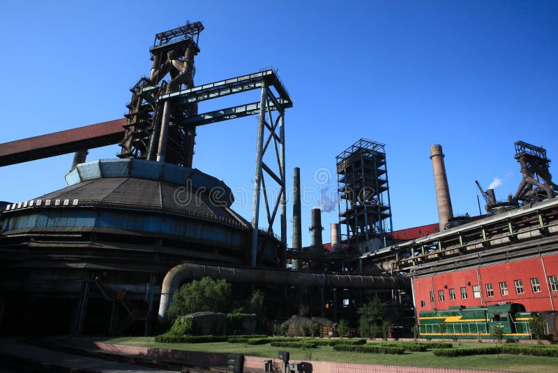 Ijzer en Staal Plant6 stock foto. Image of machines, zaken - 9580886