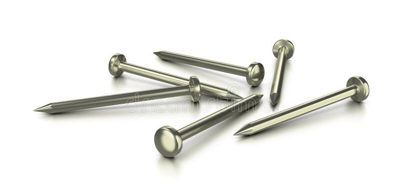 Ijzer Pin Nails stock illustratie. Illustration of illustratie - 67911621