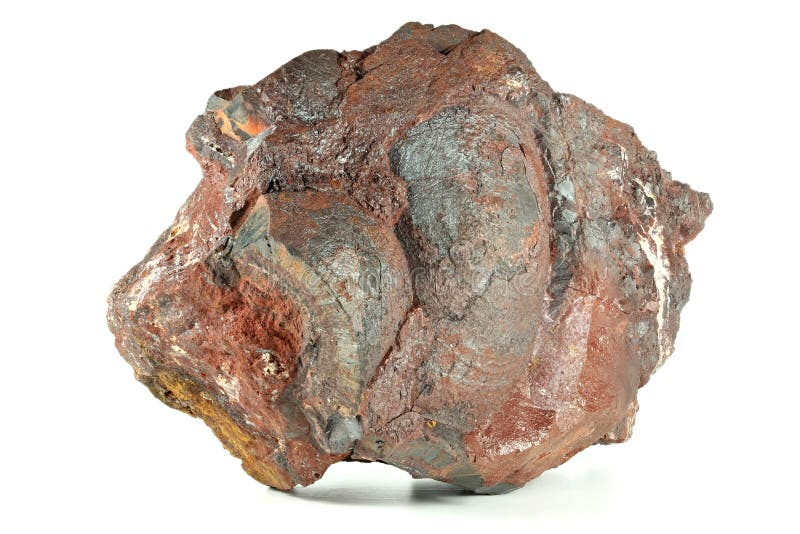 Hematiet (ijzererts) Met Magnetietkristallen Stock Foto - Image of sier ...