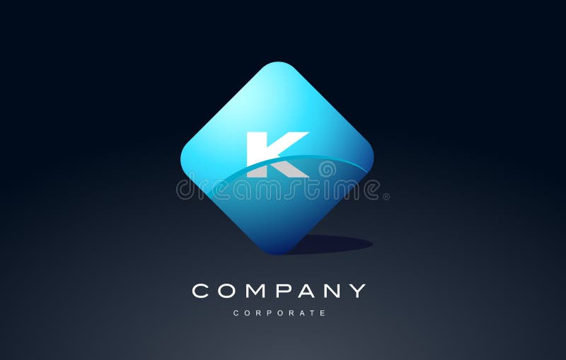 Ik Alphabet Blue Hexagon Letter Logo Vector Icon Design Stock Vector ...