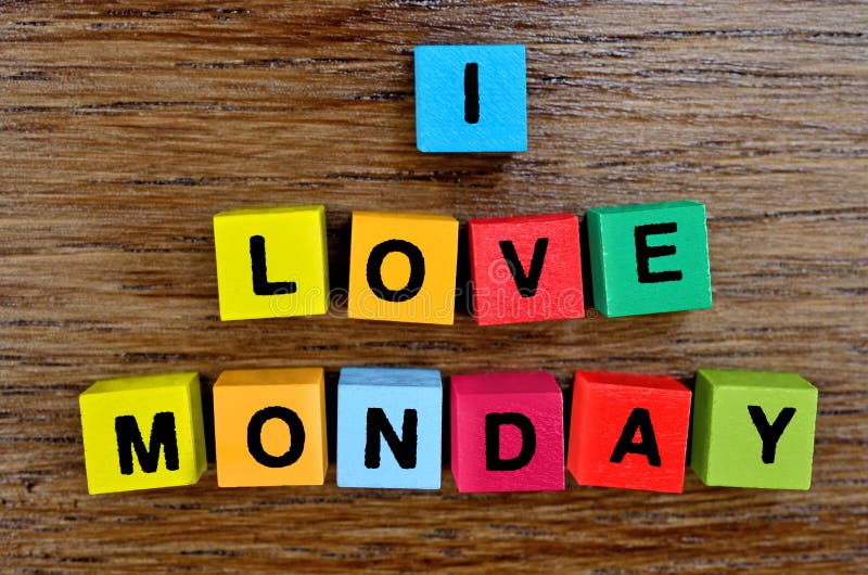 Ik Houd Van Maandag Op Lijst Stock Afbeelding - Image of alfabet ...