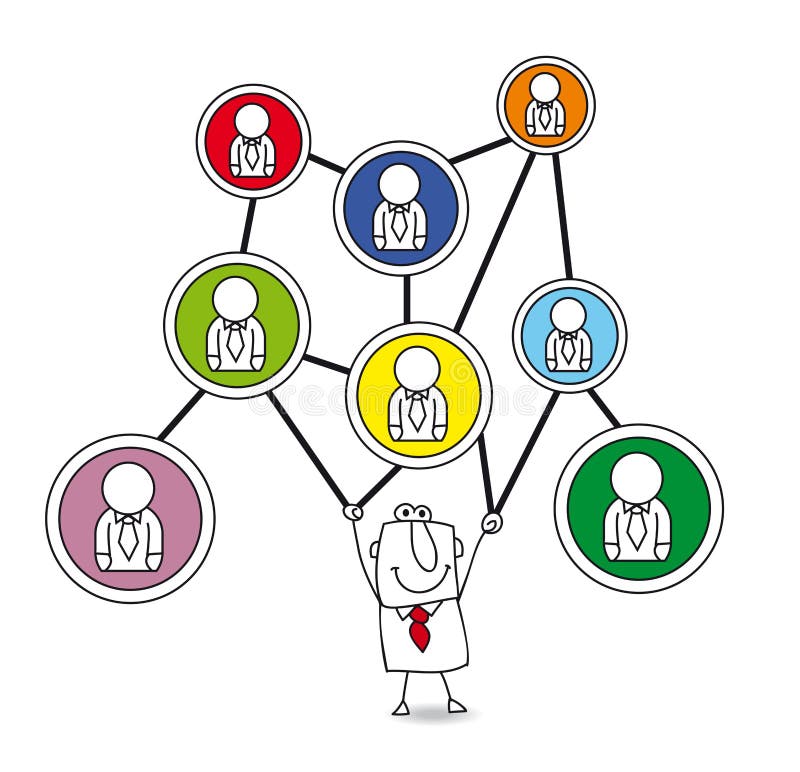 Ik houd van mijn netwerk vector illustratie. Illustration of mededeling ...