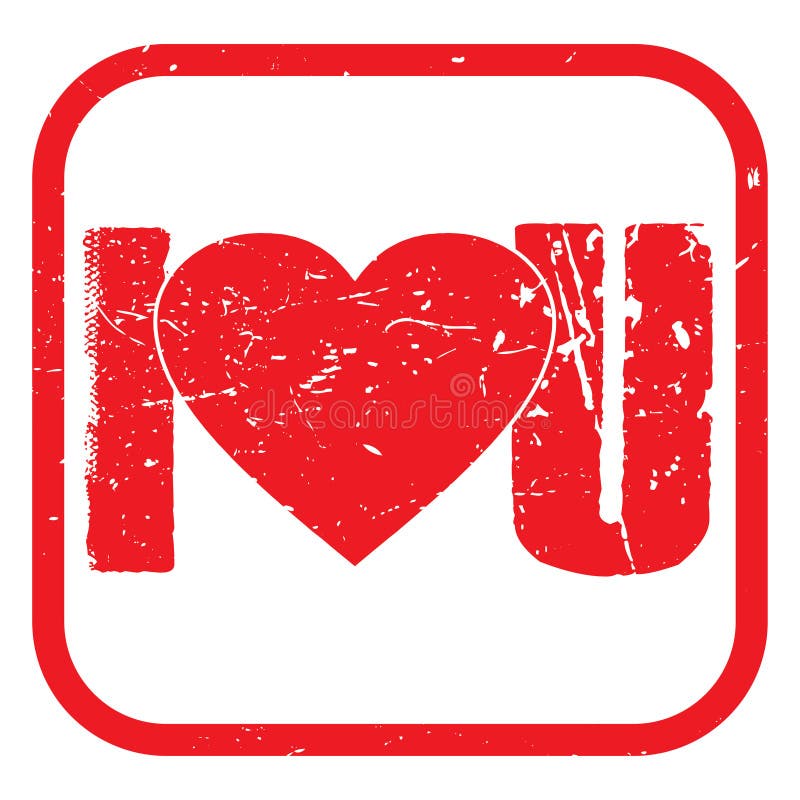 Ik houd van u stempel vector illustratie. Illustration of vriend - 81459053