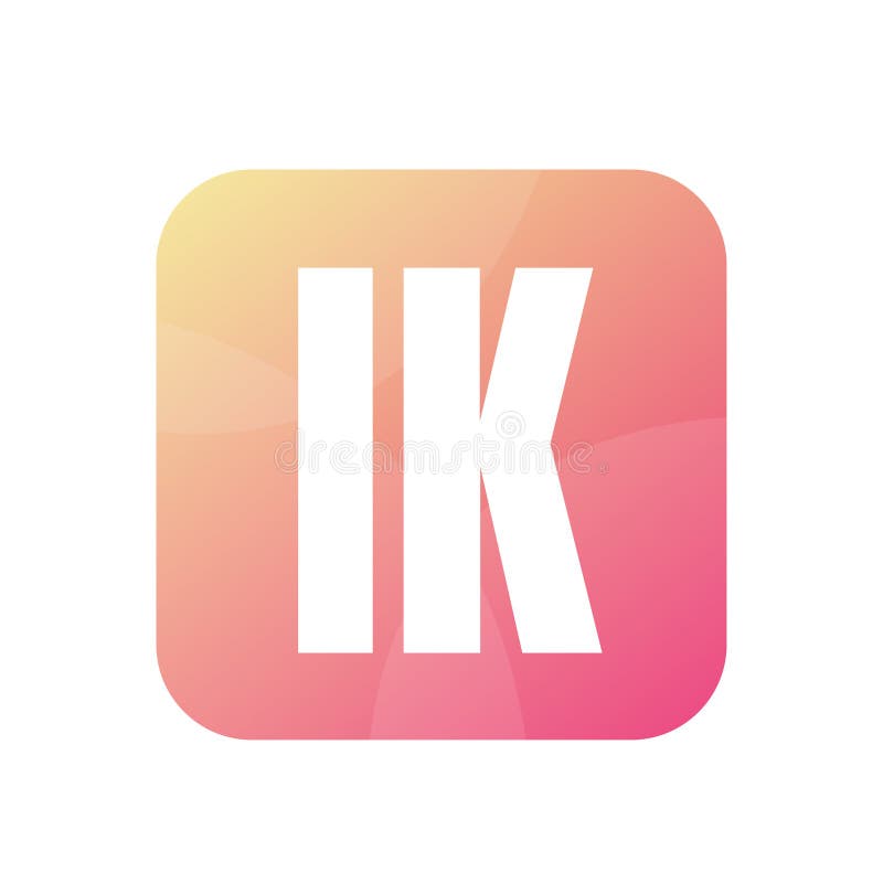 IK Letter Logo Design with Simple Style Stock Vector - Illustration of ...