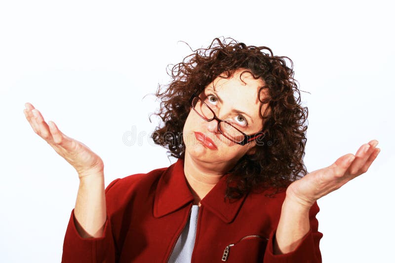 Ik weet niet het! stock foto. Image of verrassing, rood - 7988454