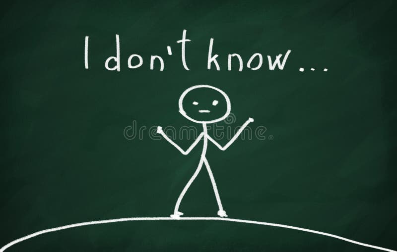 Ik weet niet het stock illustratie. Illustratie bestaande uit ...