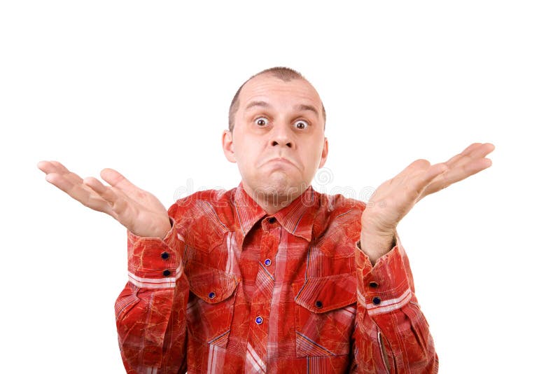 Ik weet niet het! stock foto. Image of verrassing, rood - 7988454