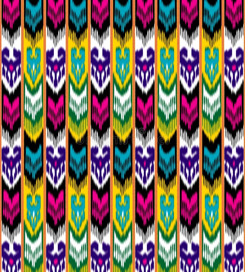 Ikat adras Uzbekisk modell stock illustrationer. Illustration av dekor ...