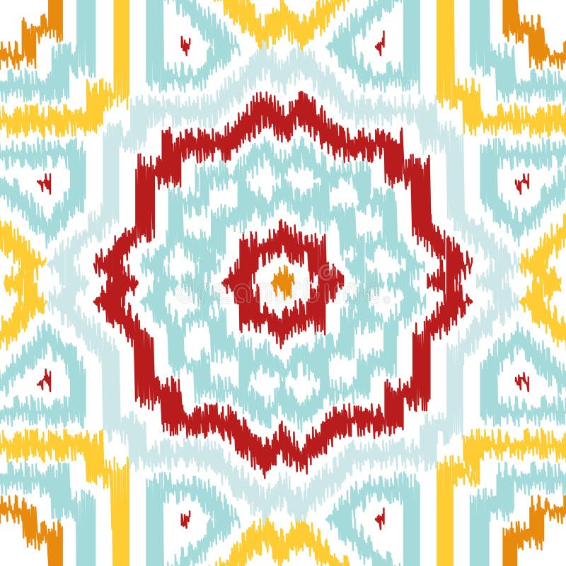 Ikat Fabric Style, Rug Texture Pattern Stock Vector - Illustration of ...