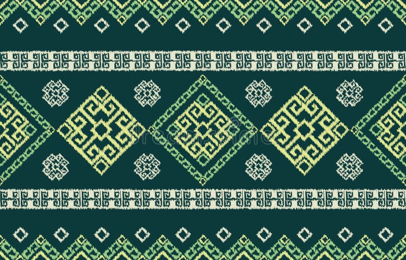 Repeated Ethnic Geometric Border Pattern on Dark Background Stock ...
