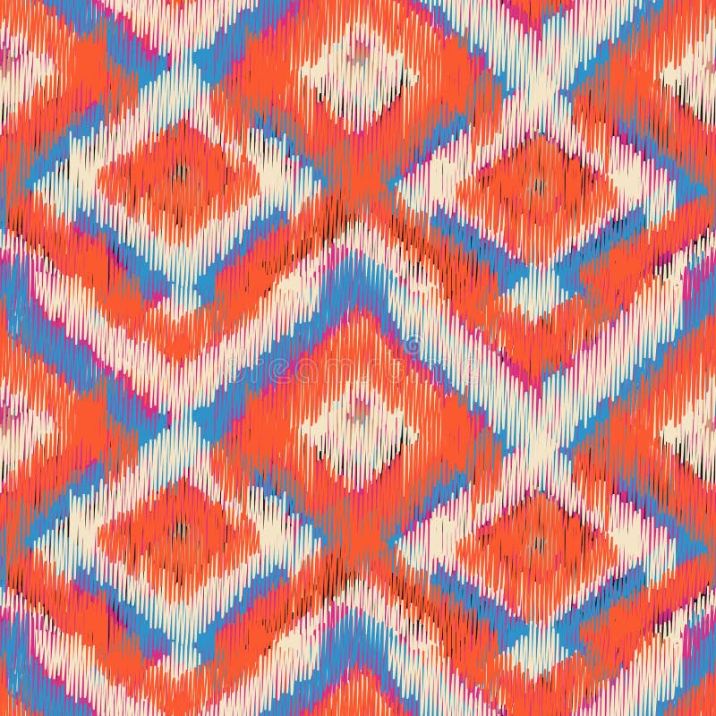 Ikat Pattern stock vector. Illustration of geometric - 72308368