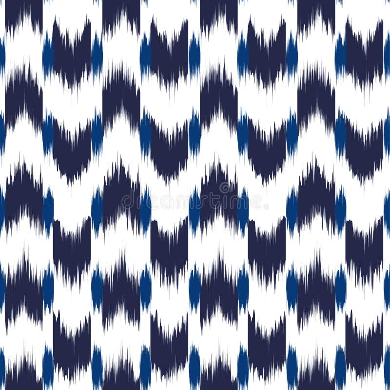 Ikat Seamless Pattern Design for Fabric Stock Vector - Illustration of ...
