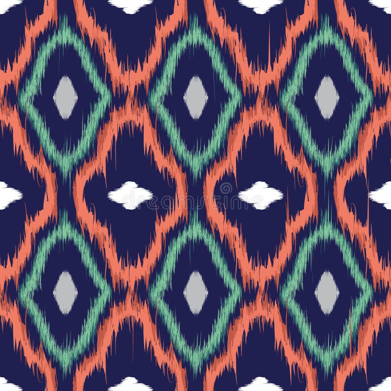 Ikat Pattern stock vector. Illustration of ikat, geometry - 73855349