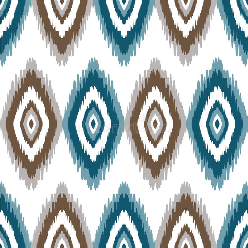 Ikat Style Fabric, Which Can Connect Four Corners. Stock Vector ...