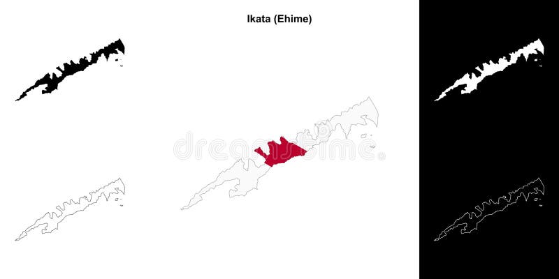 Ikata outline map stock vector. Illustration of infographic - 379115334