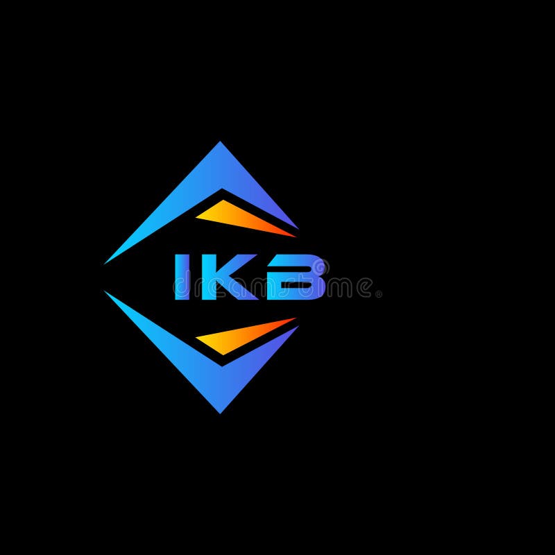 IKB Abstract Technology Logo Design on White Background. IKB Creative ...