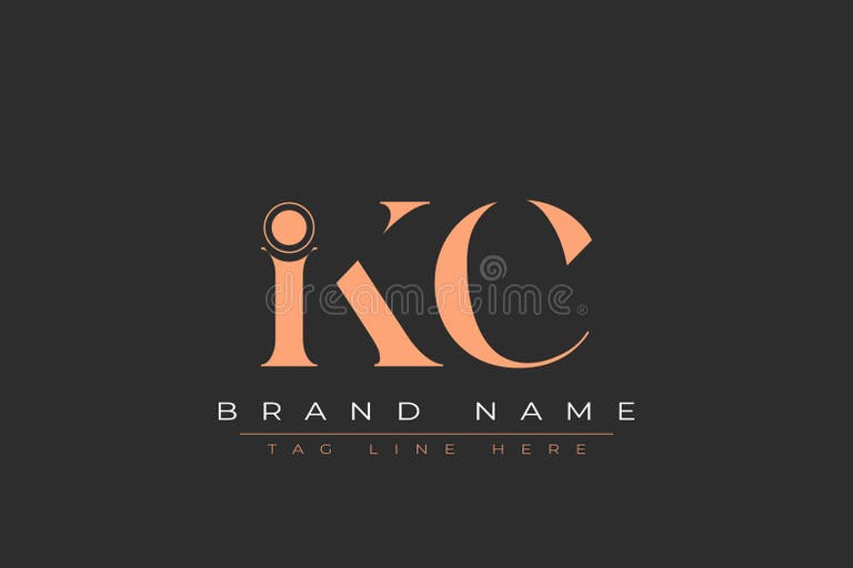 IKC Abstract Letter Logo Design Stock Vector - Illustration of graphic ...