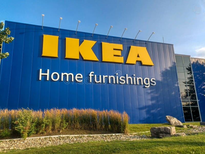 Ikea sign on the building editorial image. Image of element - 375464345
