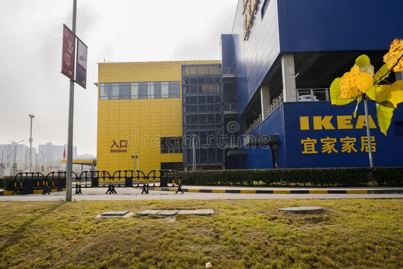 Ikea Store in Cloudy Winter,Chengdu Editorial Photography - Image of ...